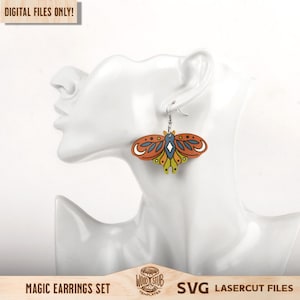 Magic Earrings SVG, Earrings SVG, Magical Earrings, Glowforge Earrings ...
