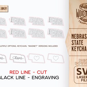 Nebraska SVG, Nebraska Keychain SVG, Nebraska Glowforge SVG, Nebraska ...
