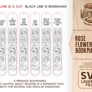 Bookmarks SVG, Bookmark SVG, Bookmark Laser File, Bookmark Glowforge ...