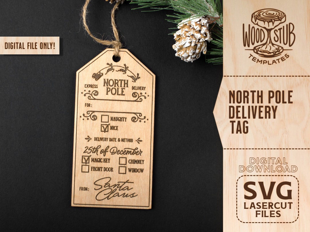 North Pole SVG Christmas SVG North Pole Tag Delivery Tag - Etsy