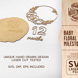 Baby Milestone SVG, Monthly Milestone SVG, Milestone Marker SVG, Baby ...