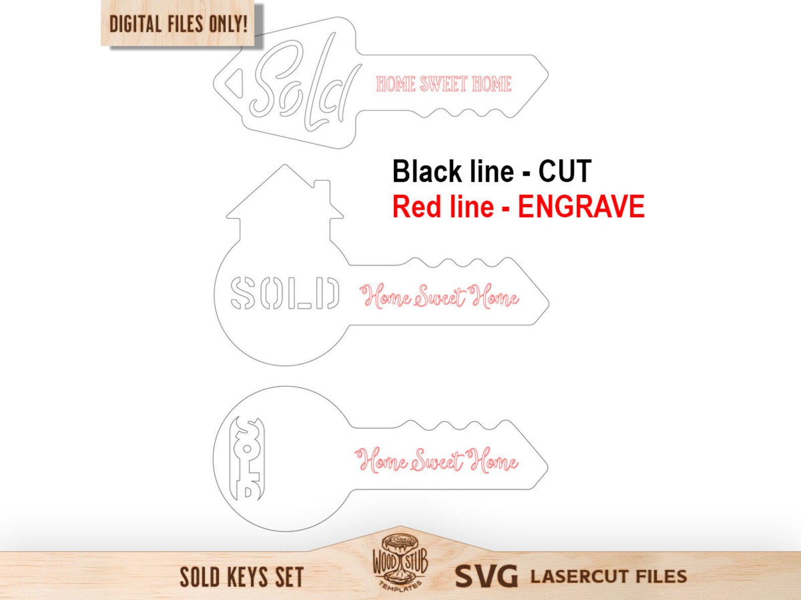 Sold Key SVG, Realtor SVG, Glowforge Sold Key, New Home Key, Real ...