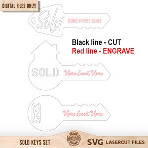 Sold Key SVG, Realtor SVG, Glowforge Sold Key, New Home Key, Real ...