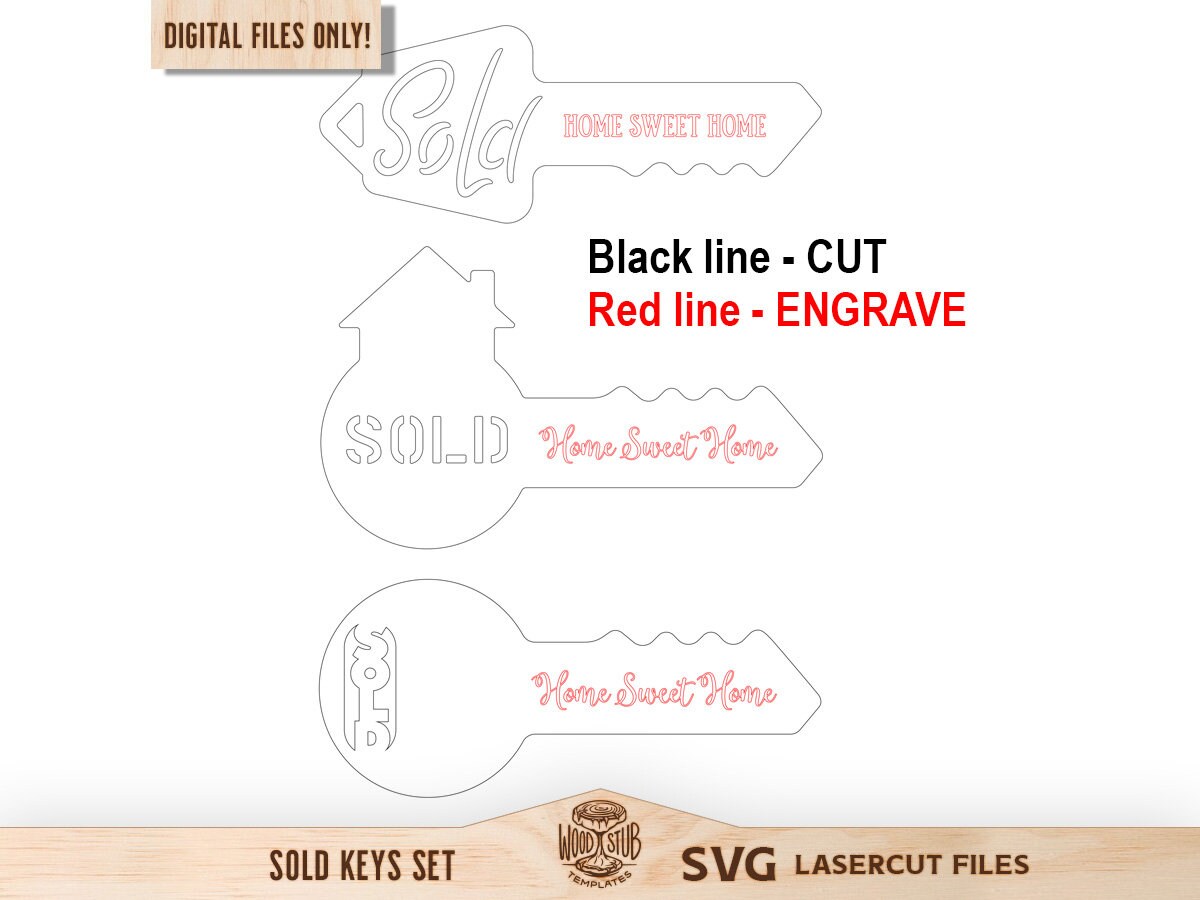 Sold Key SVG, Realtor SVG, Glowforge Sold Key, New Home Key, Real ...