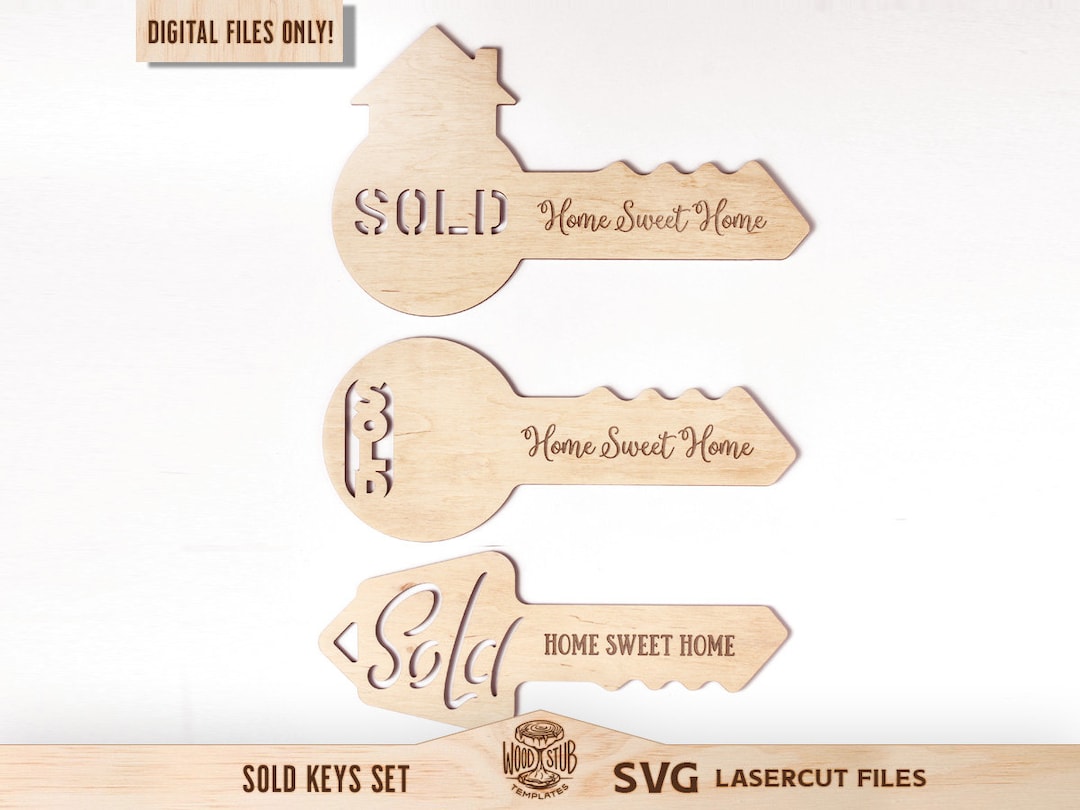 Sold Key SVG, Realtor SVG, Glowforge Sold Key, New Home Key, Real ...