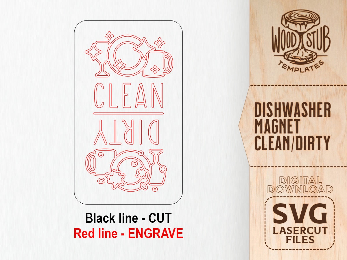 Clean Dirty SVG Dishwasher Magnet Dishwasher SVG Clean - Etsy