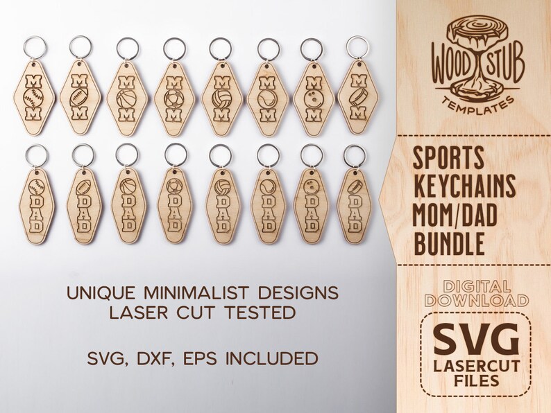 Sports Keychain SVG, Keychain SVG, Sports Mom SVG, Sports Dad Svg ...