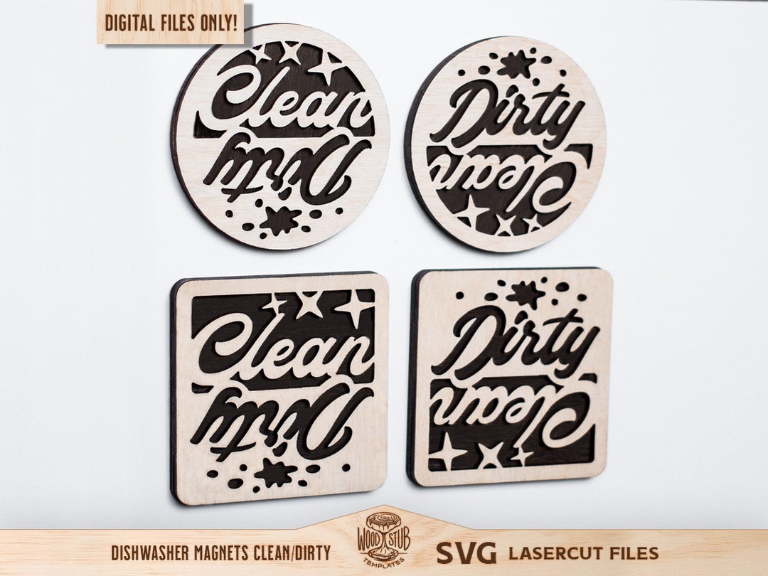 Clean Dirty SVG, Dishwasher Magnet, Dishwasher SVG, Clean Dirty Status ...