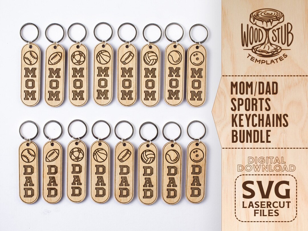 Sports Keychain SVG Keychain SVG Sports Mom SVG Sports Dad - Etsy