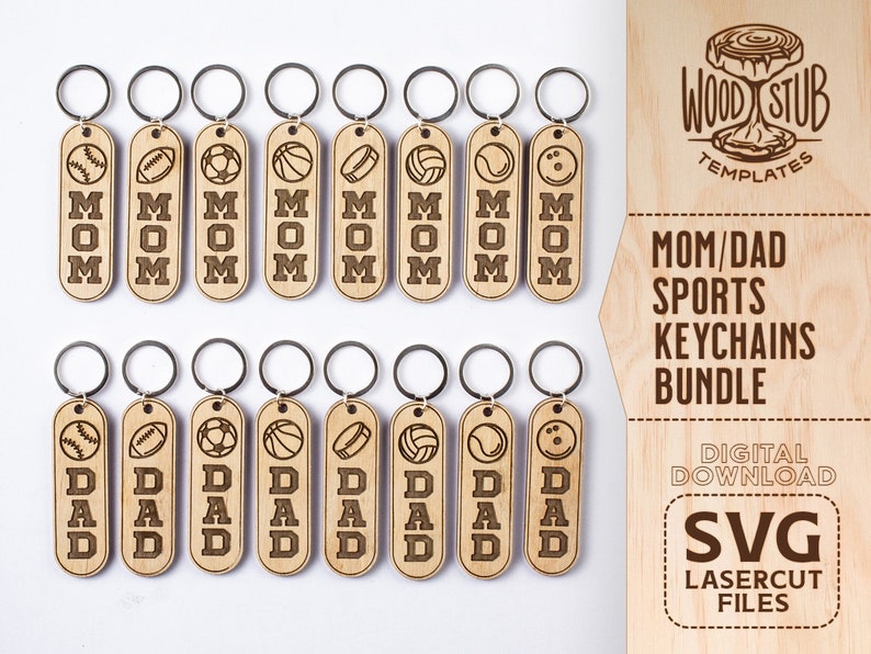 Sports Keychain SVG Keychain SVG Sports Mom SVG Sports Dad - Etsy