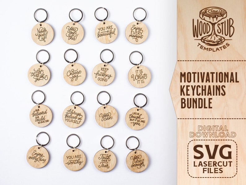 Motivational Keychain SVG Keychain SVG Motivational SVG - Etsy