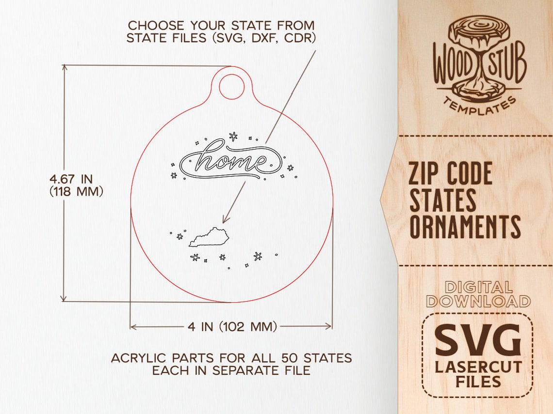 Custom Zip Code SVG Zip Code Ornament Family Ornament SVG | Etsy