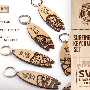 Keychain SVG, Surfing Keychain SVG, Surfing SVG, Surfing Lover Gift ...