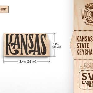 Kansas SVG, Kansas Keychain SVG, Kansas Glowforge SVG, Kansas Home Sign ...