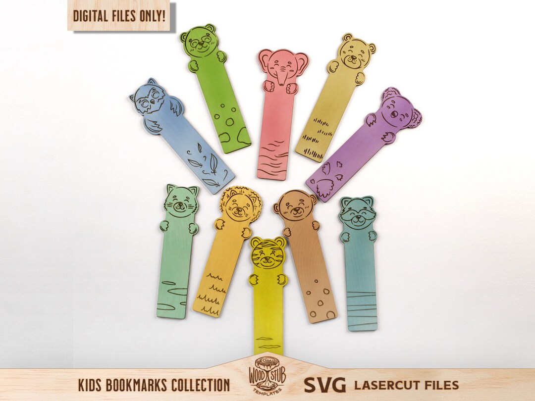 Kids Bookmarks Svg, Bookmarks Bundle SVG, Bookmark SVG, Bookmark Laser ...