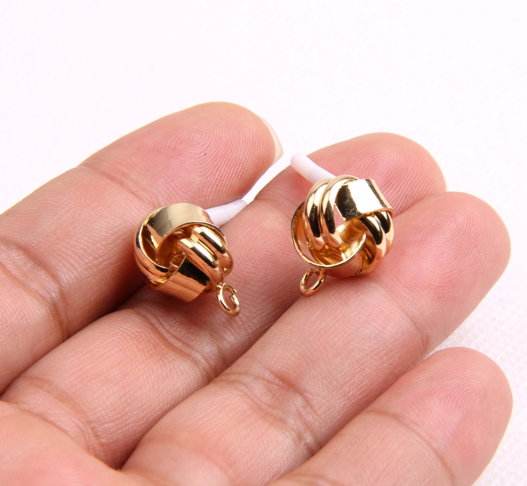 Gold Plated Alloy Earring Post -electroplated Earring Charms-special ...