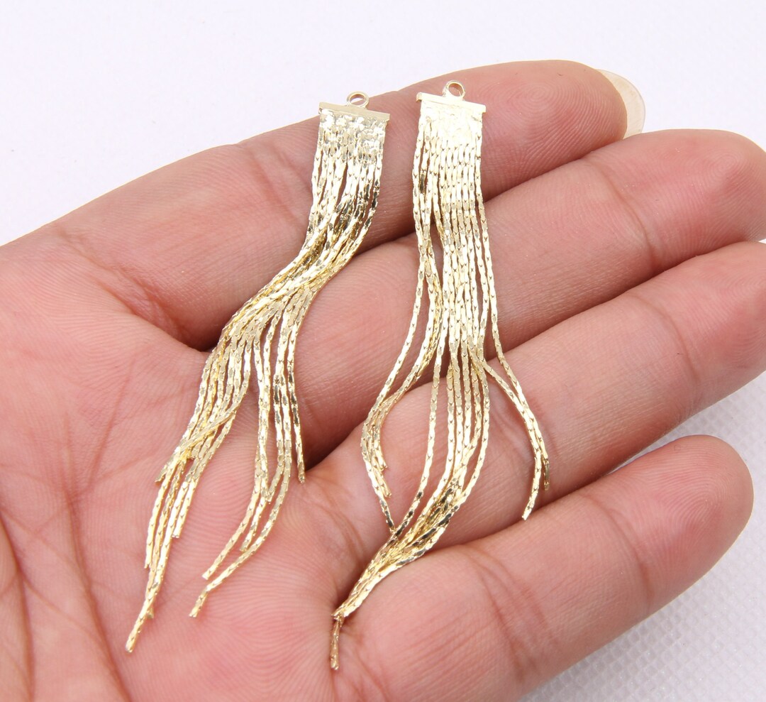 Gold-plated Brass Earrings Connector-earrings Charms-special Shape ...