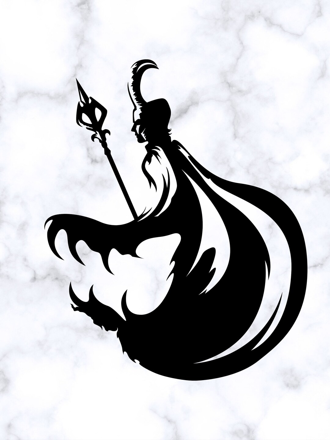 Loki Cape and Scepter Svg - Etsy