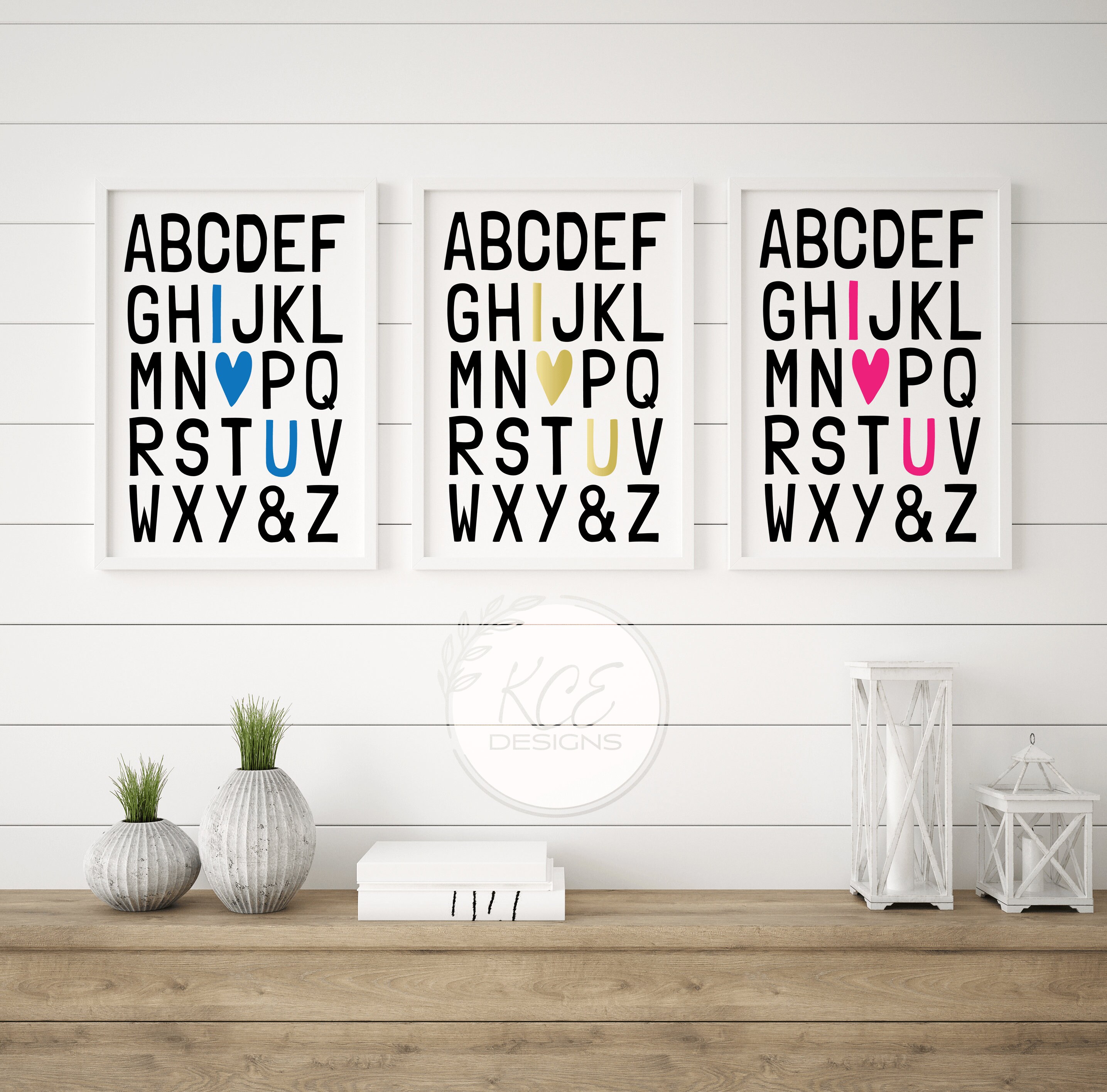 Alphabet I heart U Digital Files Alphabet SVG Nursery - Etsy UK
