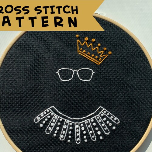 Easy Modern Cross Stitch Pattern One Color Counted Cross - Etsy
