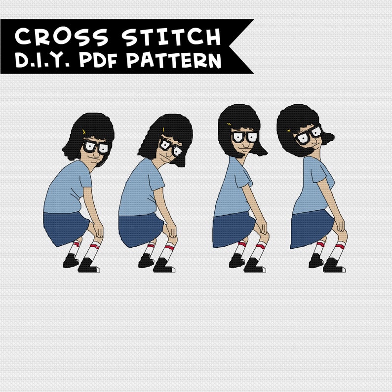 Tina Belcher -- Cross Stitch PDF DIY Pattern - Etsy