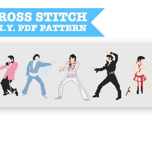 Eras of Elvis -- DIY PDF Cross Stitch Pattern - Etsy