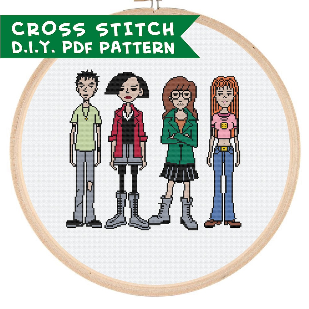 Daria & Friends -- PDF DIY Cross Stitch Pattern - Etsy