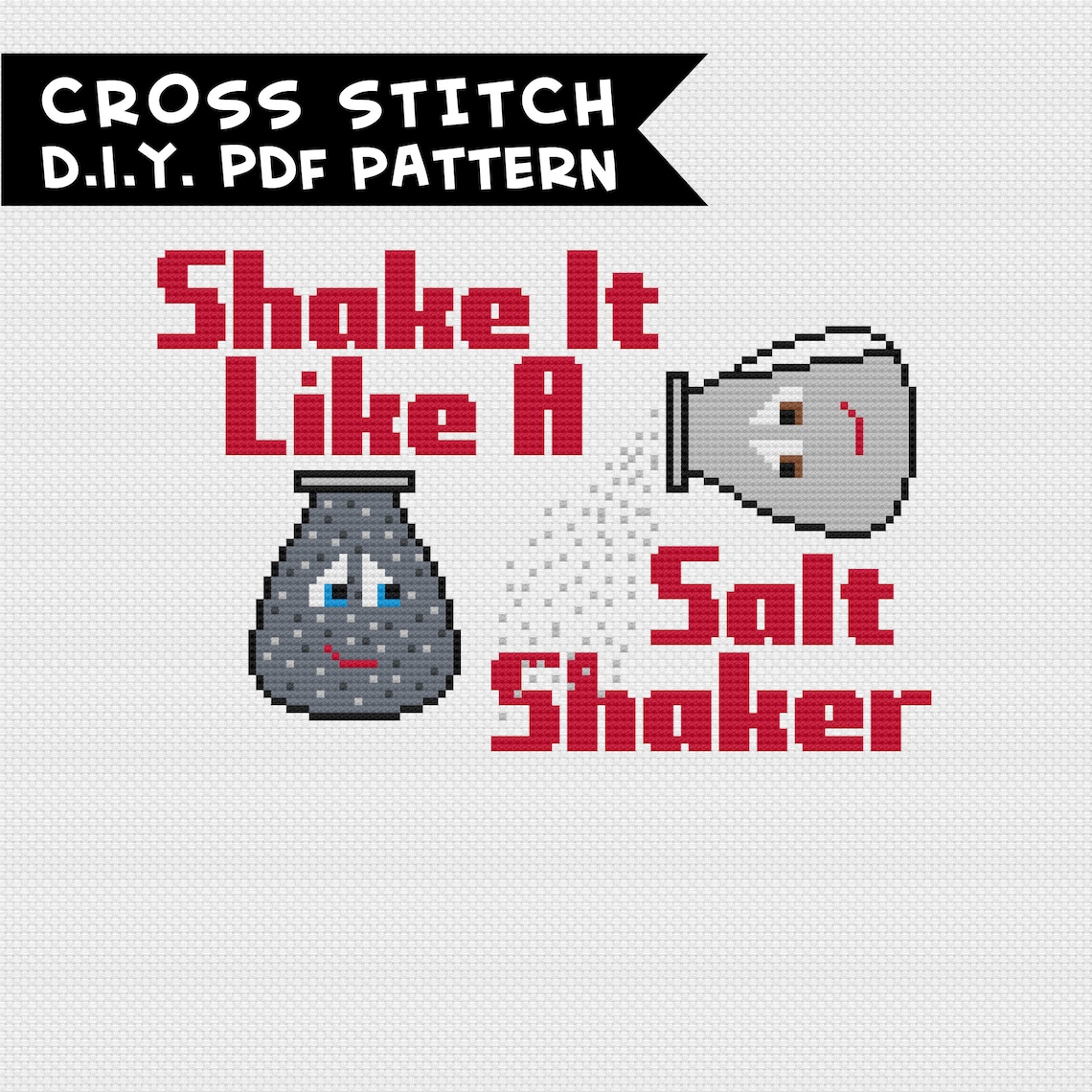 Salt Shaker PDF DIY Cross Stitch Pattern - Etsy
