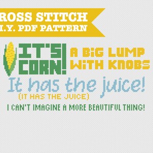 It's Corn -- DIY PDF Cross Stitch Pattern - Etsy