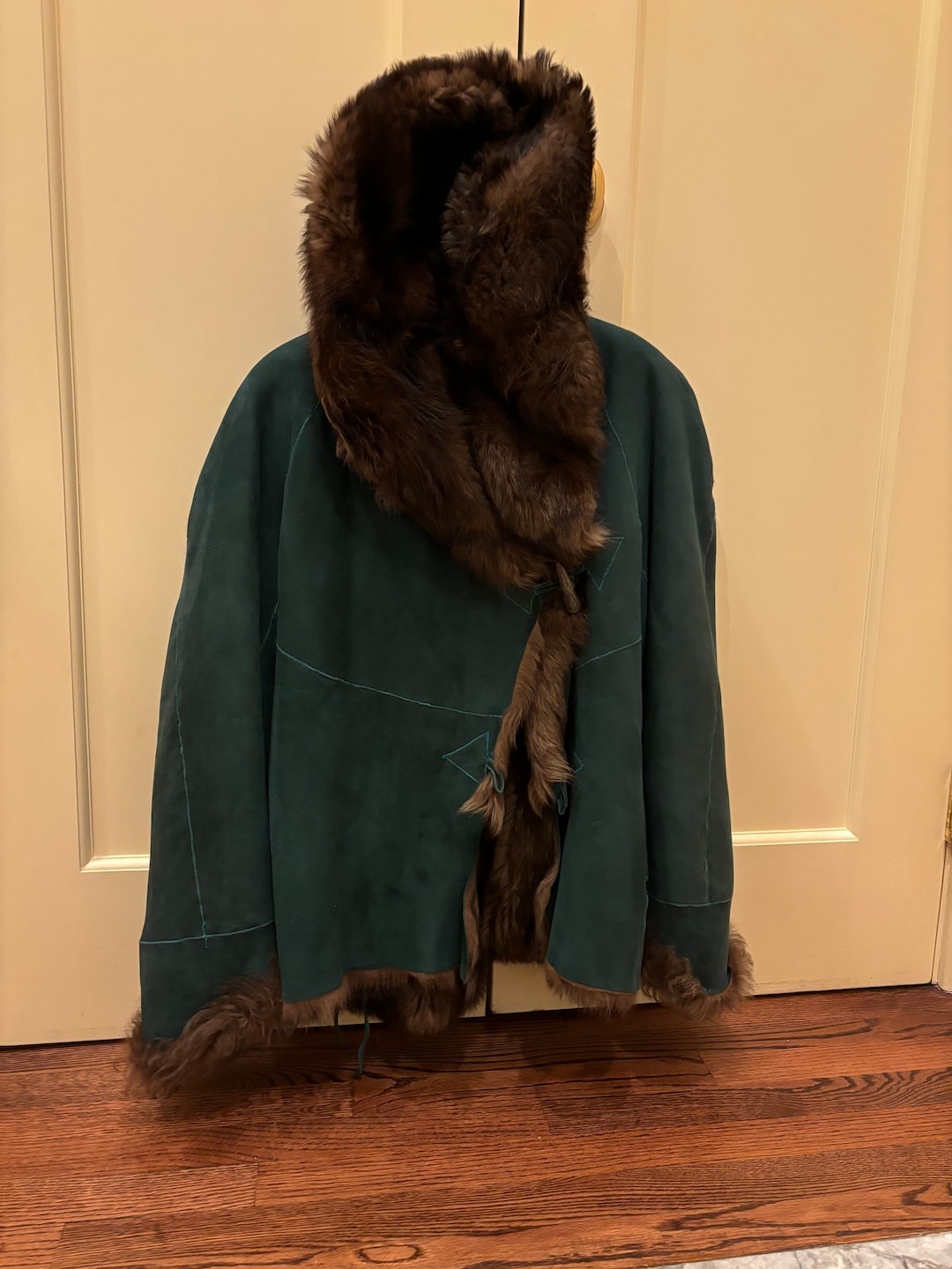 Green Shearling Jacket - Etsy