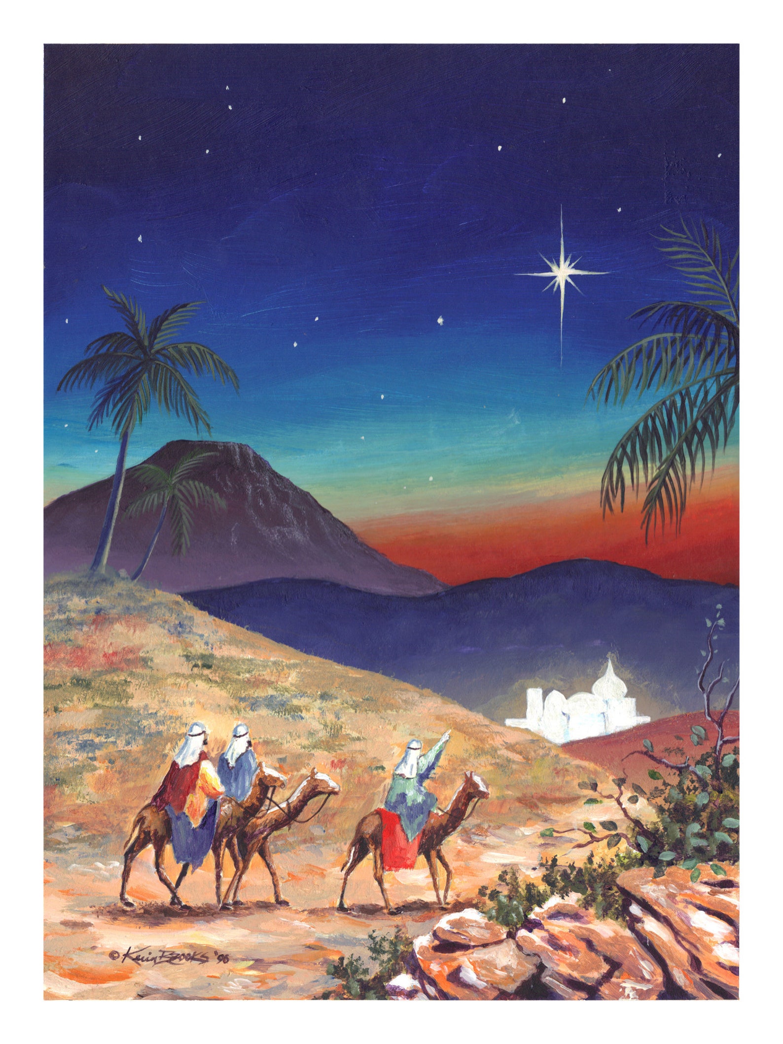 Acrylic Painting, Printable Wall Art, Digital Download, Three Wise Men ...