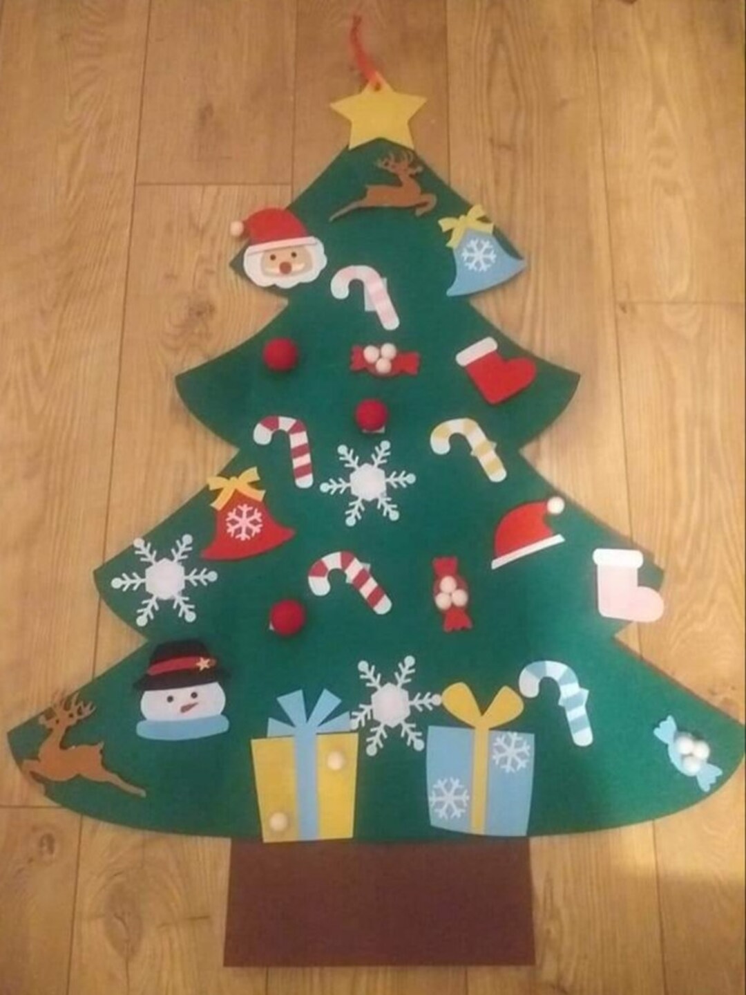 2024 DIY Felt Toddler Christmas Tree Personalised Plain Interactive ...