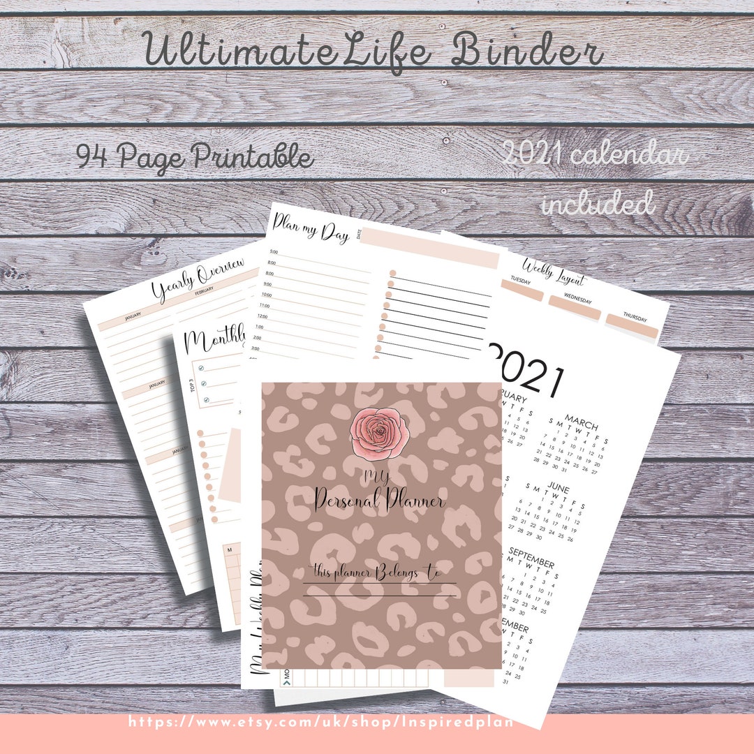 Printable Life Planner: Ultimate Life Binder (PDF Download) - Etsy