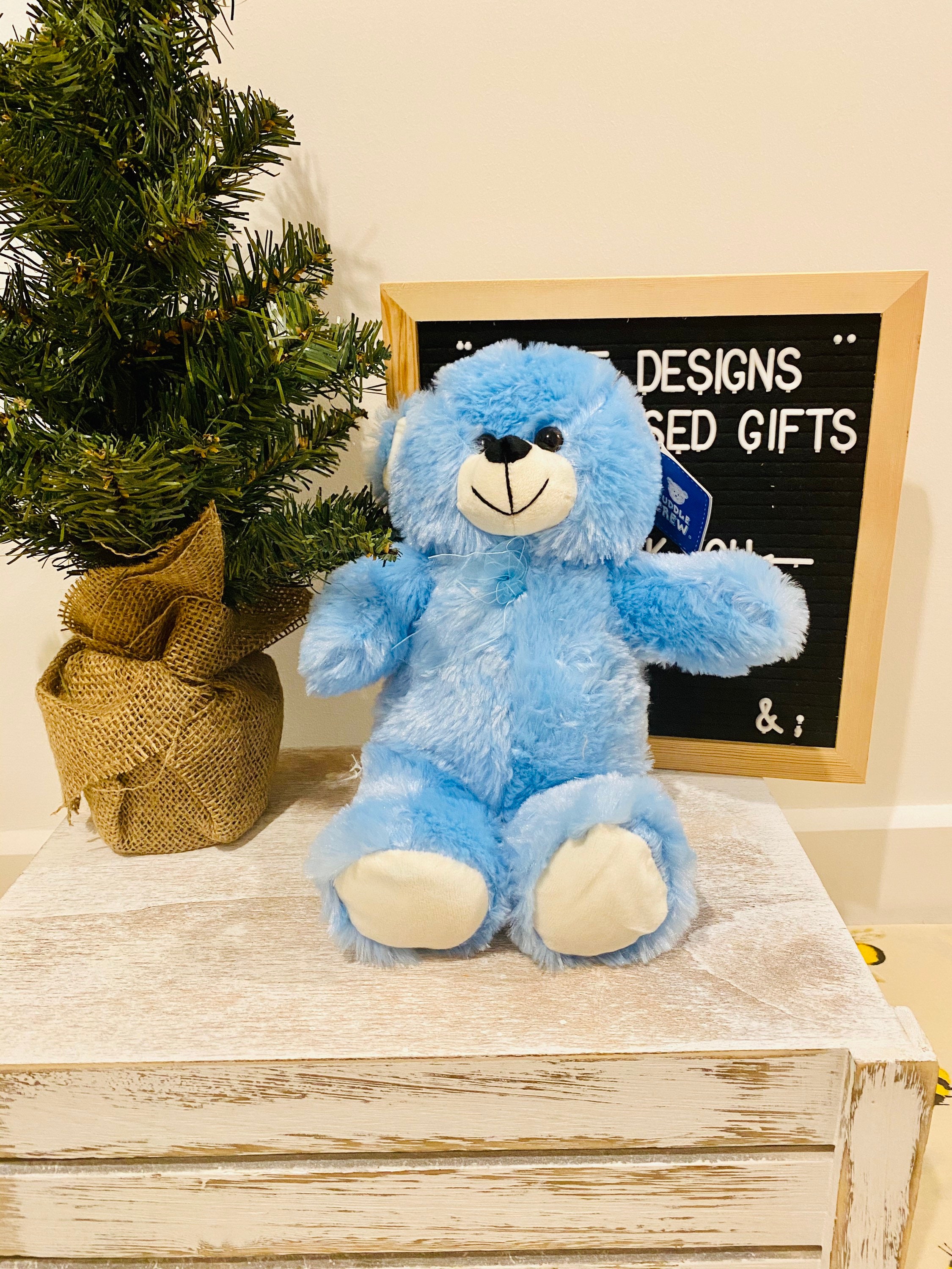 Personalised Baby Blue Teddy Bear Baby Gift Baby | Etsy