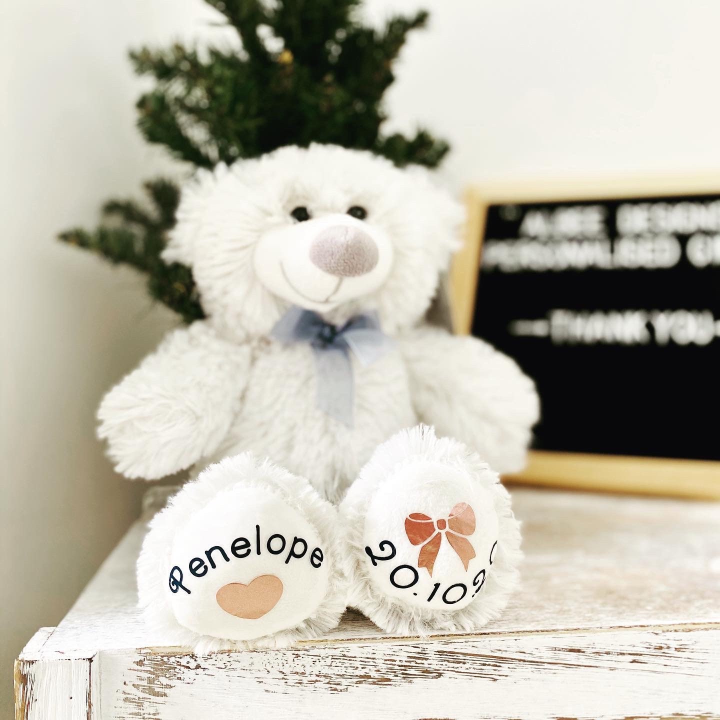 Personalised Baby Blue Teddy Bear Baby Gift Baby | Etsy