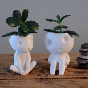 Tree Spirit Kodama Planter Bundle - Unique 3D Printed Succulent Pots ...