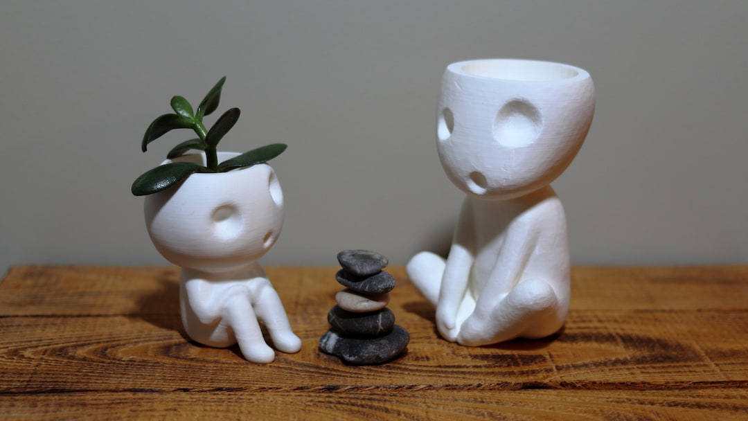 Tree Spirit Kodama Planter Bundle - Unique 3D Printed Succulent Pots ...