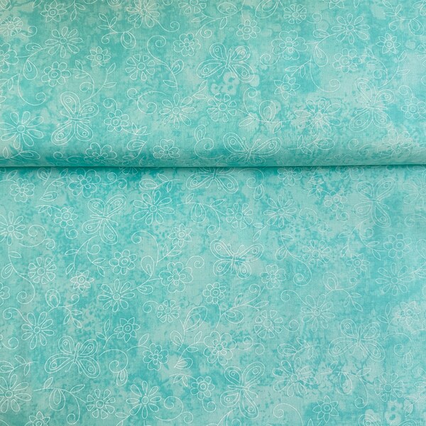 Aqua Fabric - Etsy