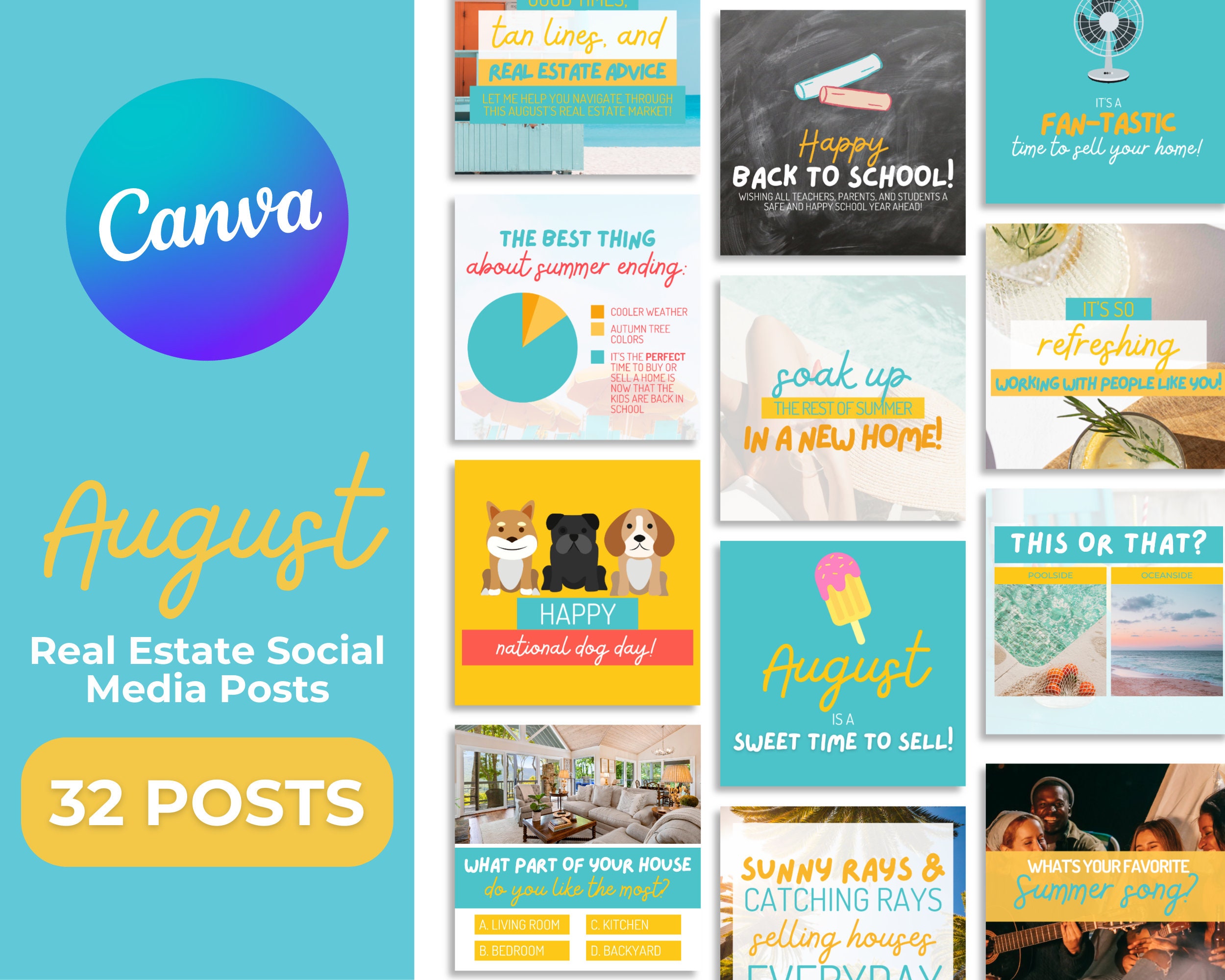 32 August Real Estate Social Media Posts | Funny Summer Real Estate ...