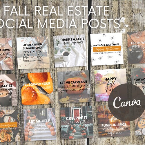 Real Estate Fall Social Media Posts Funny Fall Real Estate - Etsy