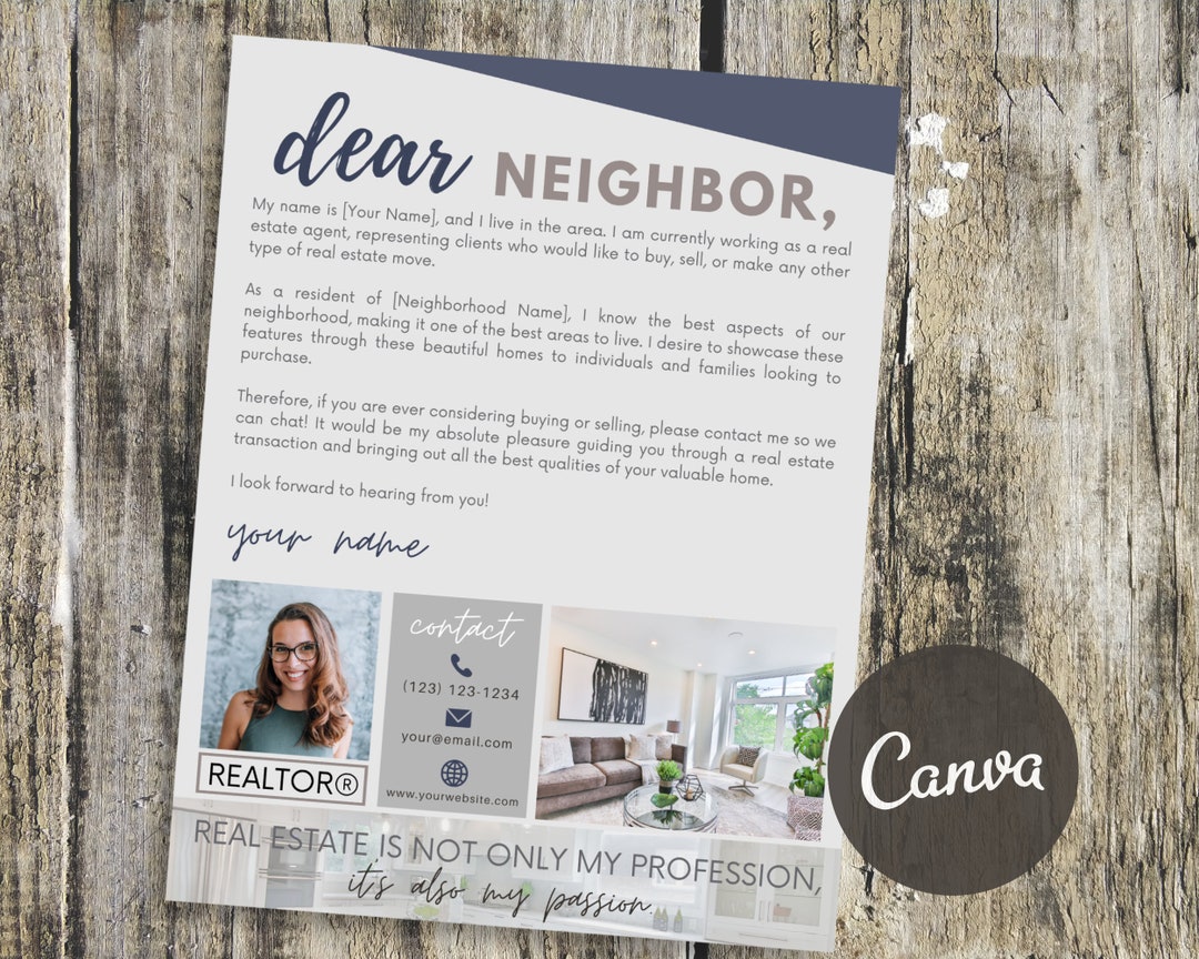 Real Estate Agent Letter | New Real Estate Flyer | Real Estate ...