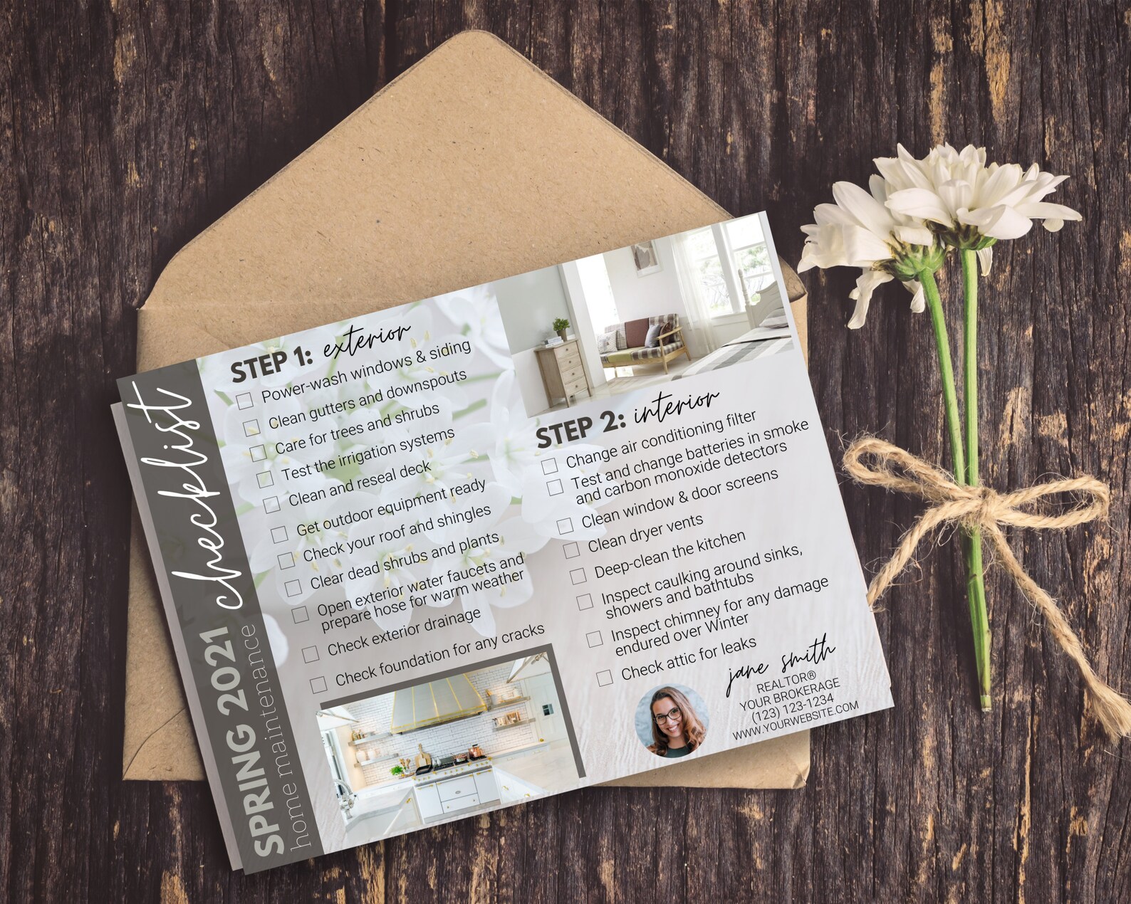 Spring Home Maintenance Checklist | Real Estate Flyer Template ...