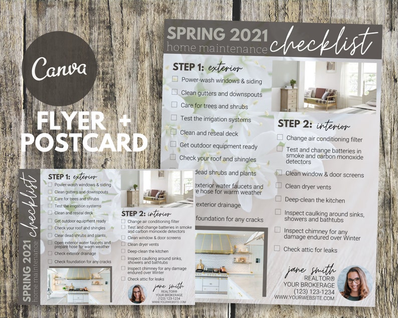 Spring Home Maintenance Checklist | Real Estate Flyer Template ...
