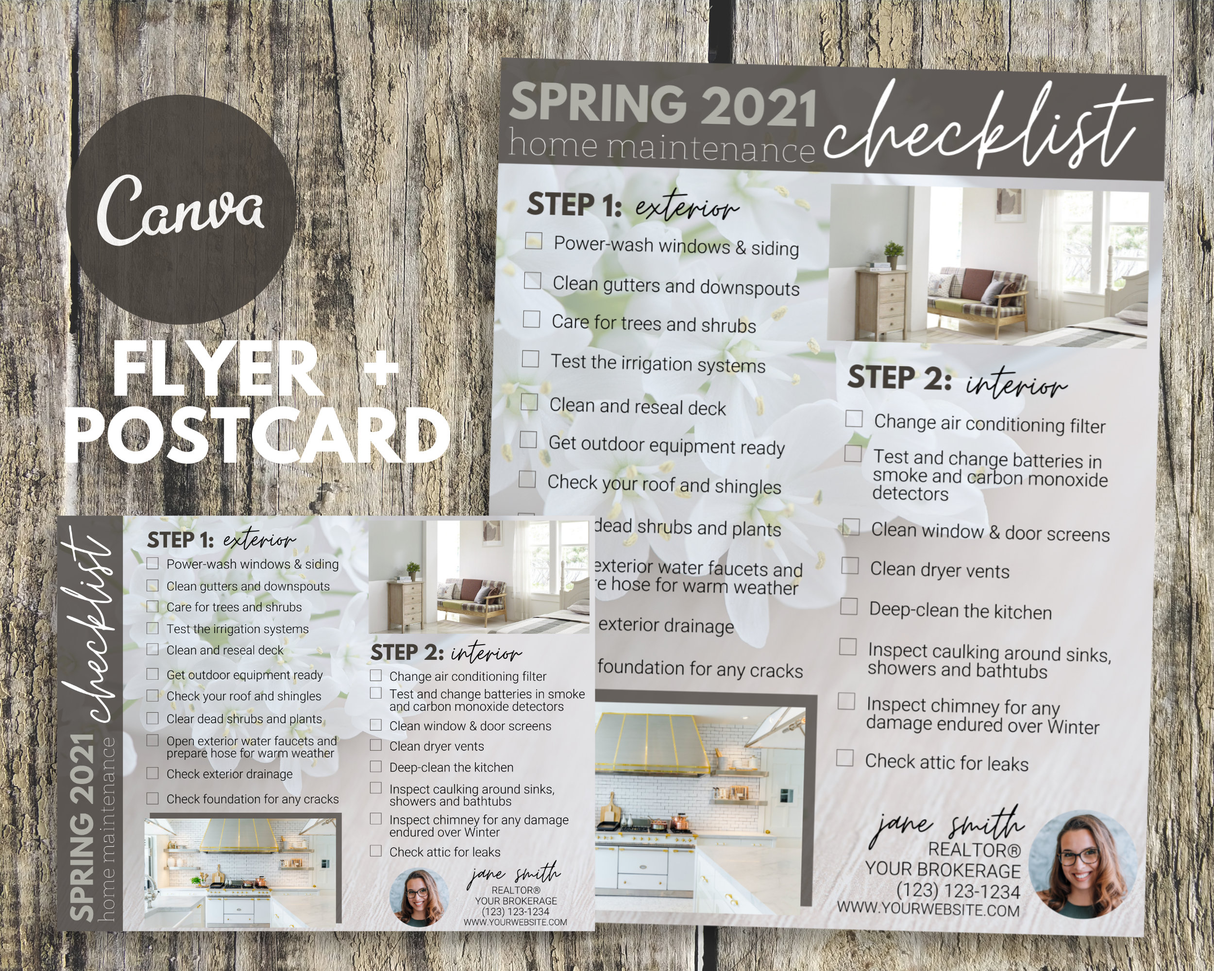 Spring Home Maintenance Checklist | Real Estate Flyer Template ...