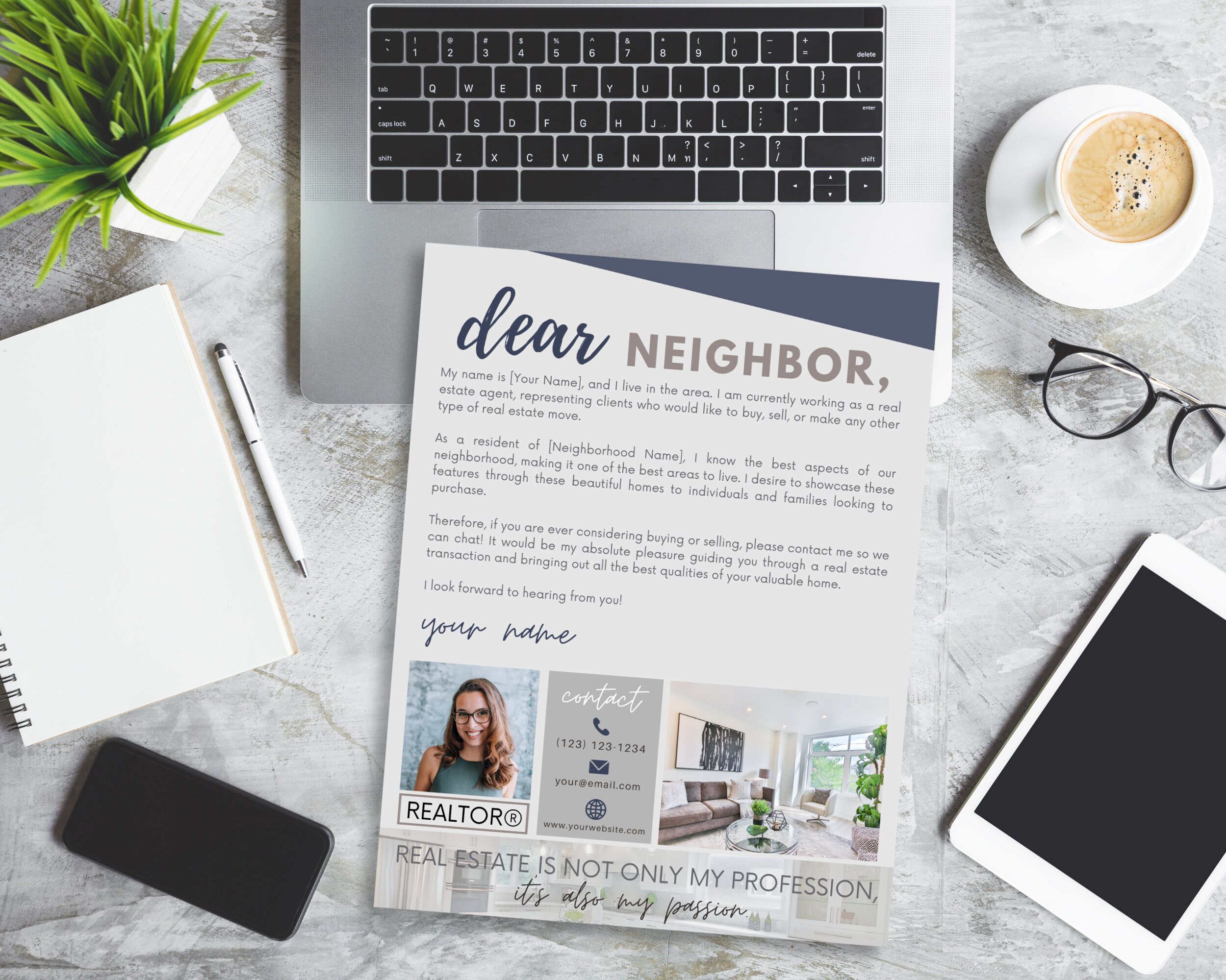 Real Estate Agent Letter Flyer and Postcard Bundle New Real - Etsy