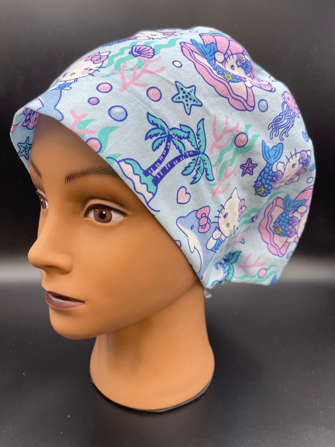 Women's Scrub Cap Euro Style Hello Kitty Mermaid W/ - Etsy