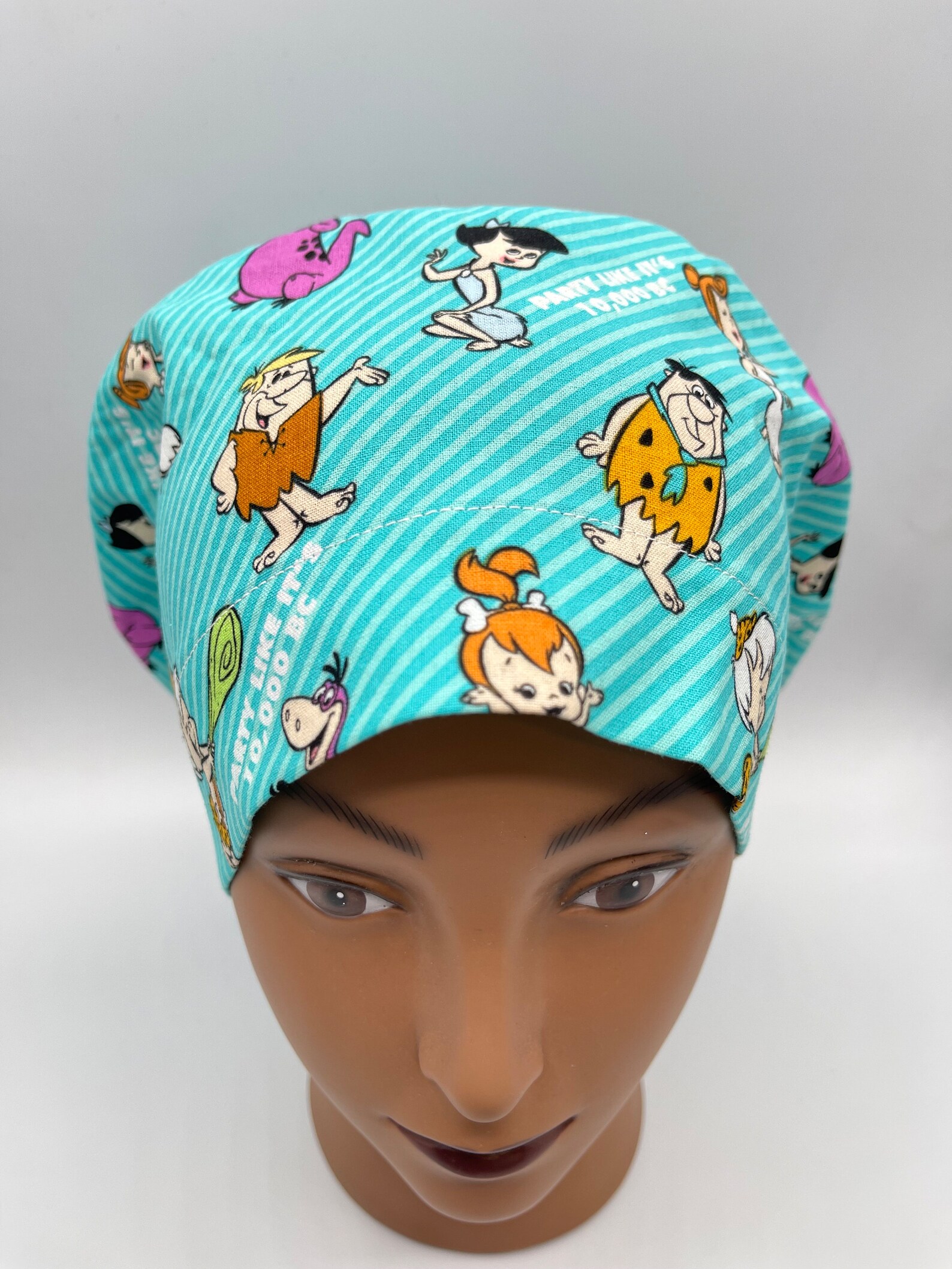Women's Scrub Cap | Euro Style | Flintstones Party Like It’s 1000BC W ...