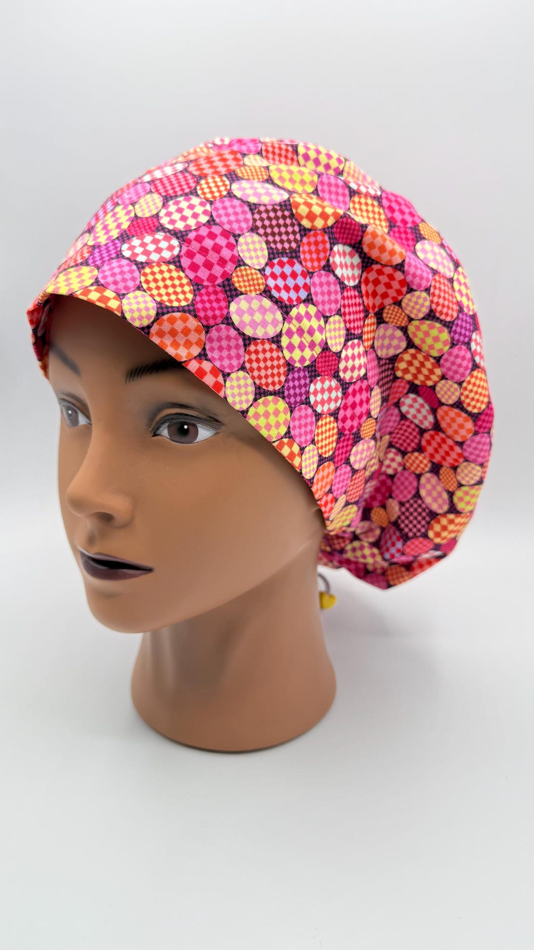 Women's Scrub Cap | Euro Style | Patterned Easter Eggs W/ Adjustable ...