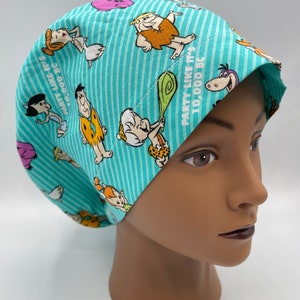 Women's Scrub Cap | Euro Style | Flintstones Party Like It’s 1000BC W ...