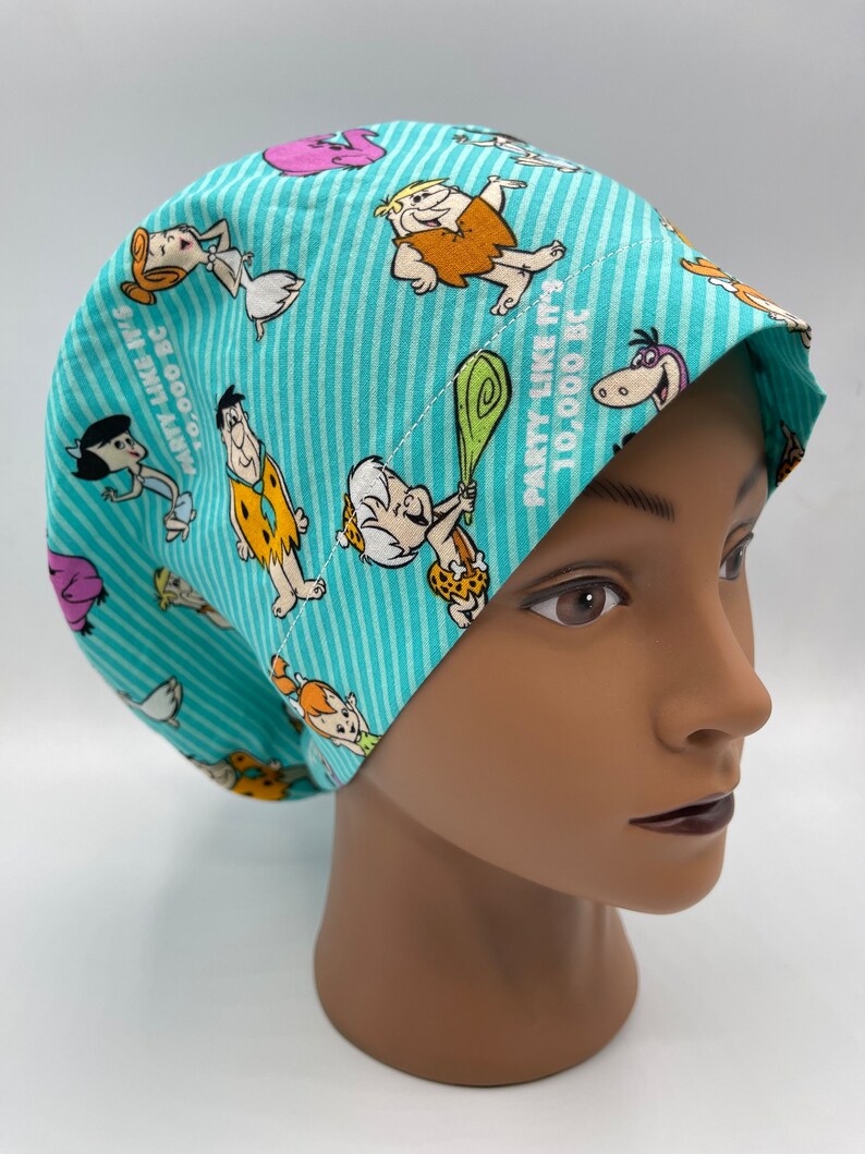 Women's Scrub Cap | Euro Style | Flintstones Party Like It’s 1000BC W ...